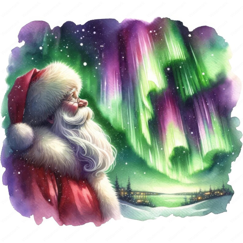 Festive Santa Clipart Bundle: 10 Holiday Designs (commercial Use ...