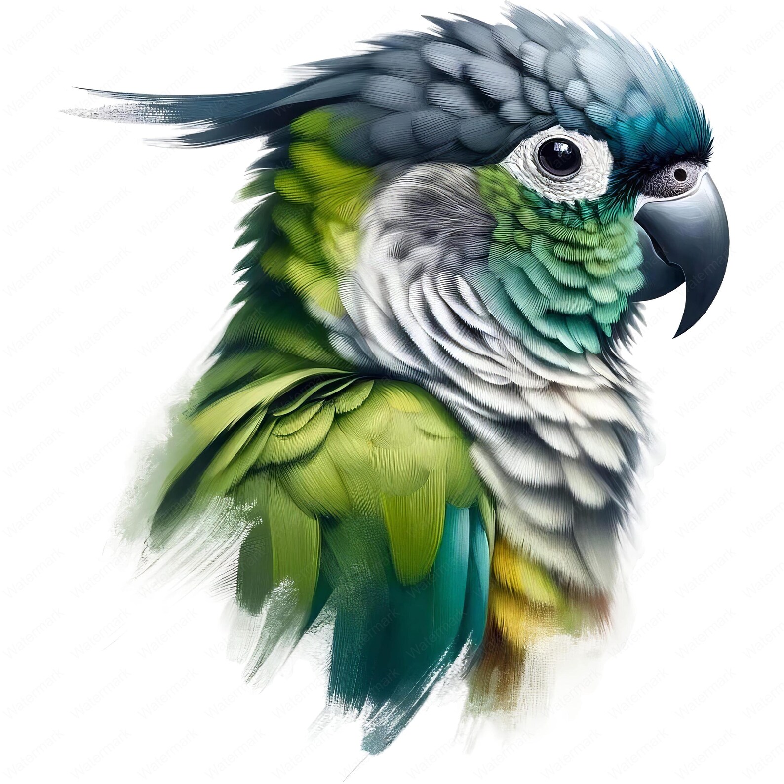 Green Cheek Conure Clipart: Elegant Bird Art Bundle (digital Download ...