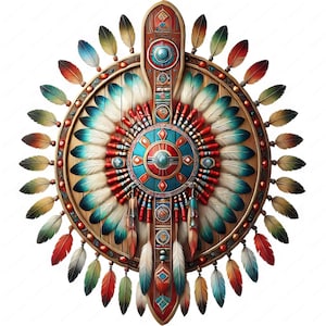 Native American Shield Clipart: Tribal Art Designs (digital Download ...