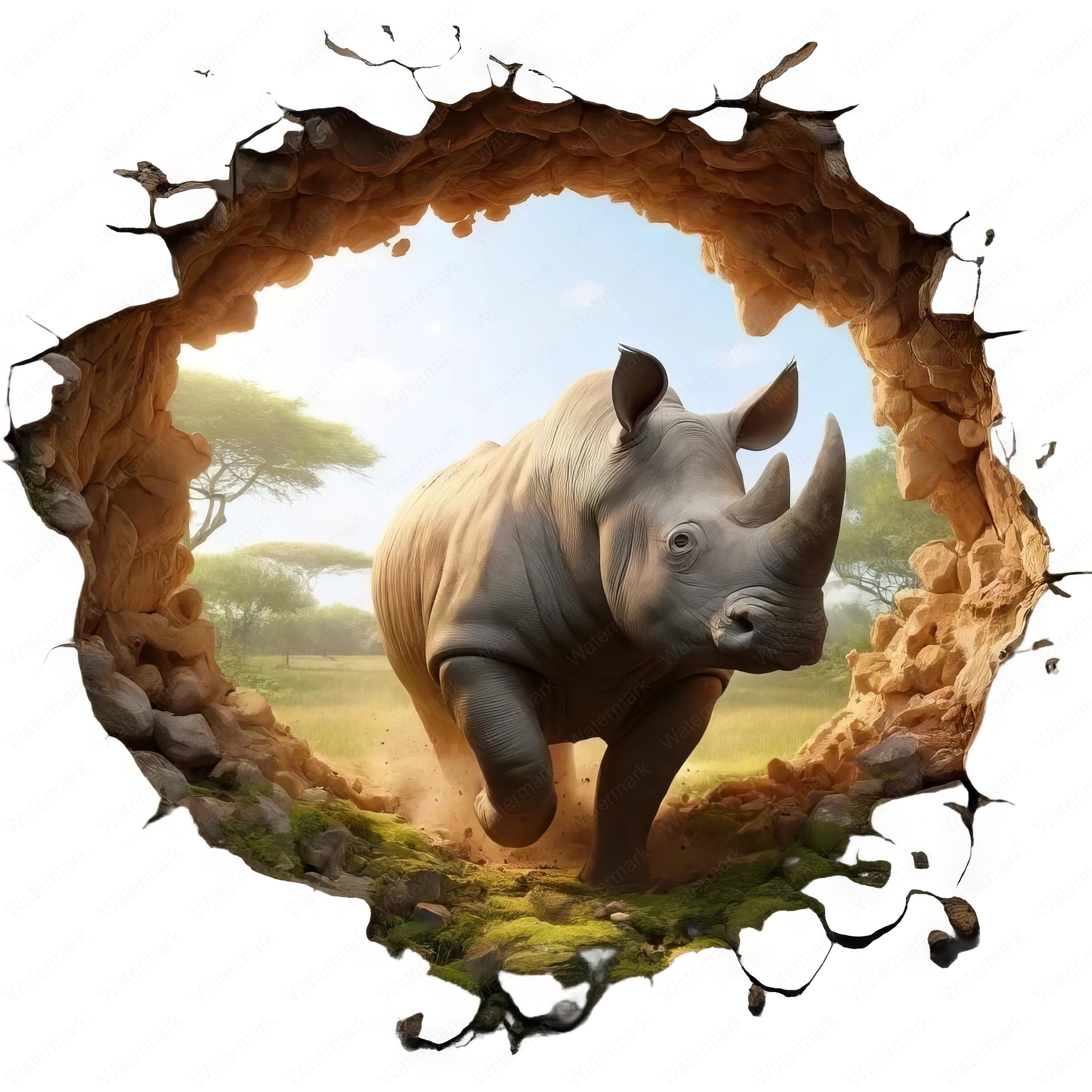 Rhino Clipart | Intricate Rhino Clipart Bundle 02 | 10 High-quality ...