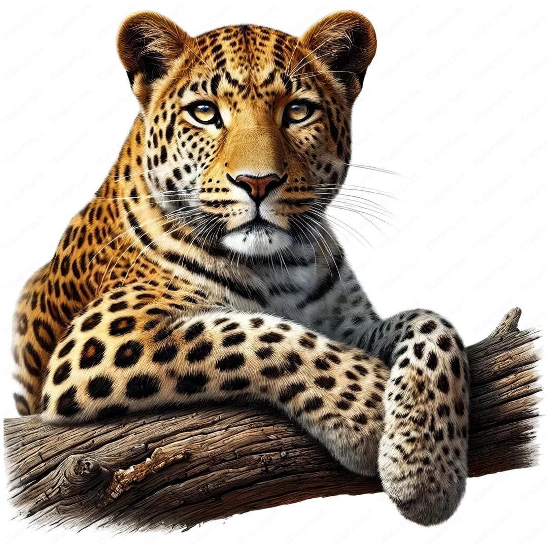 Leopard Clipart | Realistic Big Cat PNG Bundle | 10 High Quality ...