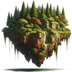 Floating Island Clipart | Dreamy Floating Island Bundle | 10 High ...