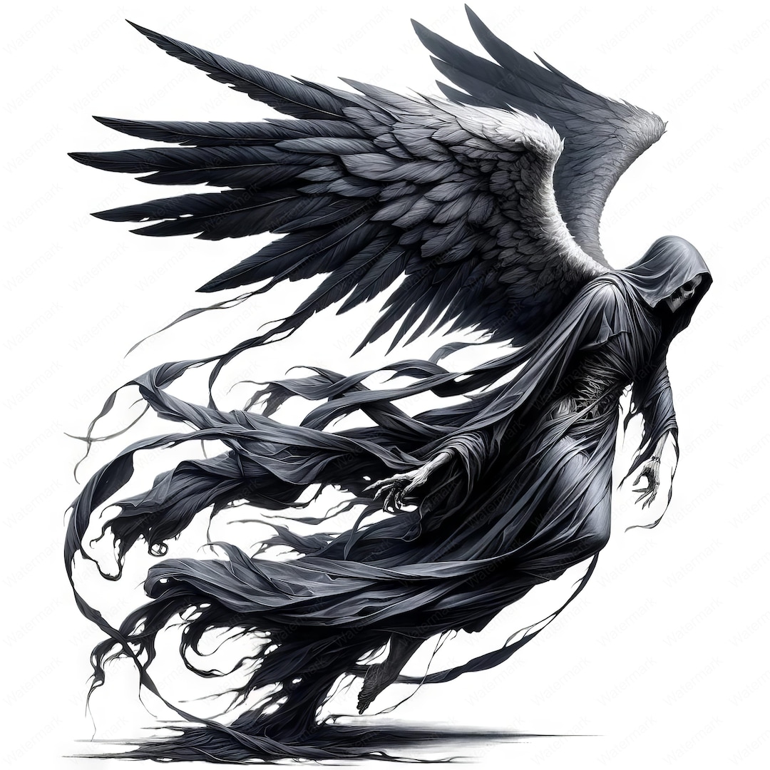 Angel of Death Clipart Foreboding Angel of Death Clipart Bundle 10 High ...