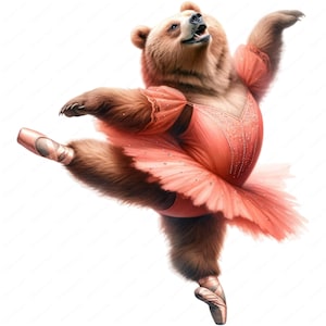 Ballet Bear Clipart | Adorable Ballet Bear Clipart Bundle | 10 High ...