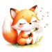 Fox Wish Clipart Dandelion Themed 10 High Quality Designs Wall Art ...