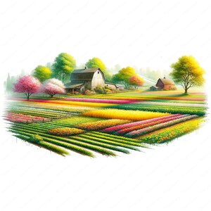 Spring Farm Clipart | Lively Spring Farm Clipart Bundle | 10 High ...