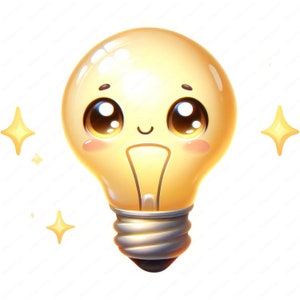 Cute Bulb Clipart | Adorable Cute Bulb Clipart Bundle | 10 High-quality ...
