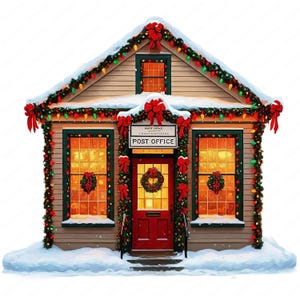 Christmas Post Office Clipart Bundle: Festive Winter Art (digital ...