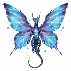 Butterfly Dragon Clipart | Fantasy PNG Bundle | 10 High-quality Designs ...