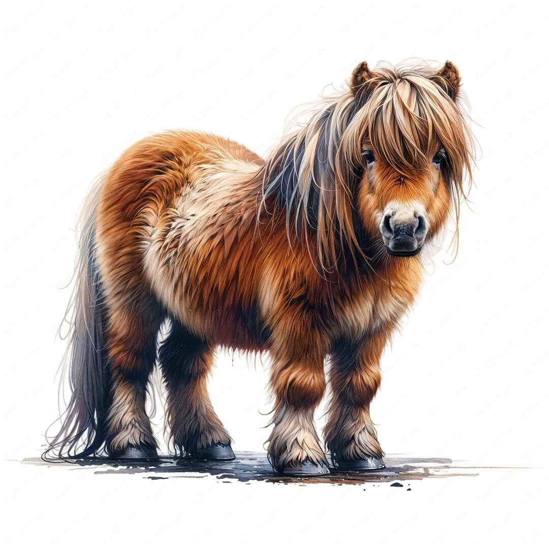 Highland Pony Clipart Majestic Highland Pony Clipart Bundle 10 High ...