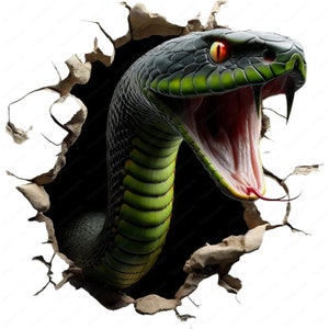 Snake Clipart | Realistic 3D Snake Clipart Bundle 01 | 10 High-quality ...