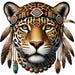 Tribal Leopard Clipart Bundle: Native American Designs (digital ...