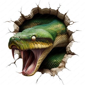 Snake Clipart | Realistic 3D Snake Clipart Bundle 01 | 10 High-quality ...