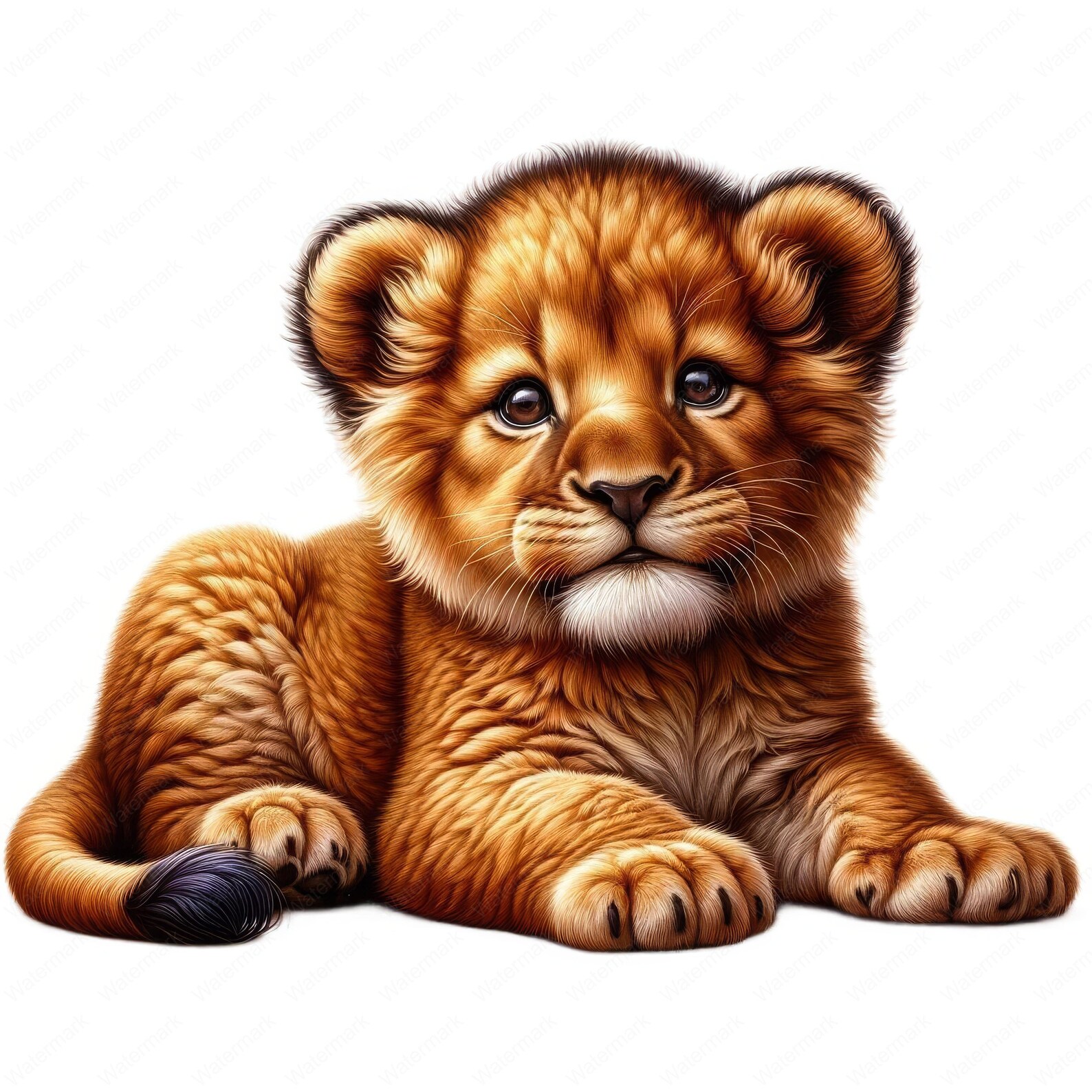 Lion Cub Clipart Cute Lion Cub Clipart Bundle 10 High-quality Designs ...