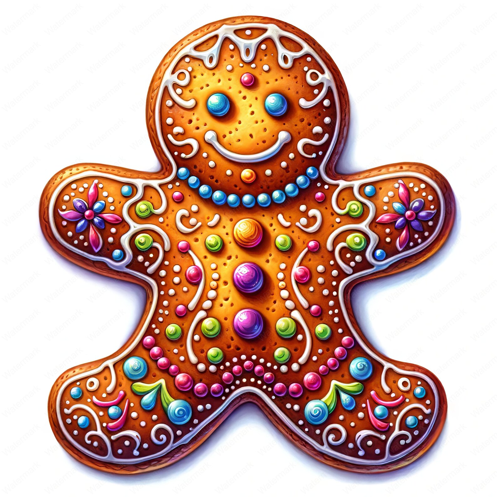 Festive Gingerbread Man Clipart Bundle: Christmas Art (commercial Use ...
