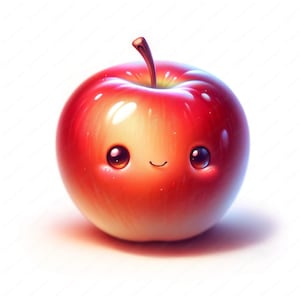 Cute Apple Clipart Adorable Cute Apple Clipart Bundle 10 High-quality ...