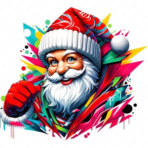 Urban Santa Graffiti Clipart | Street Art Designs (digital Download) - Etsy
