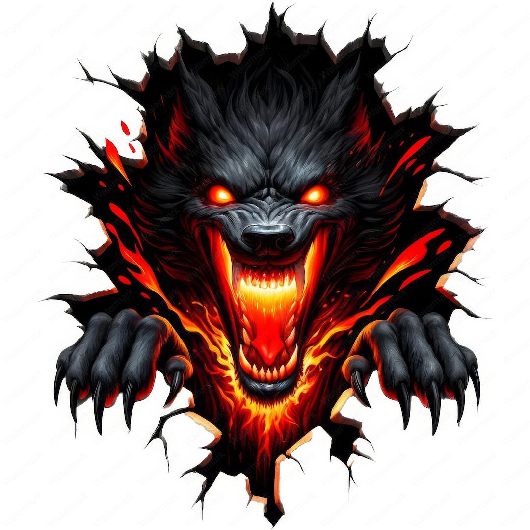 Terrifying Hellhound Clipart Bundle: Dark Fantasy Art (digital Download) - Etsy