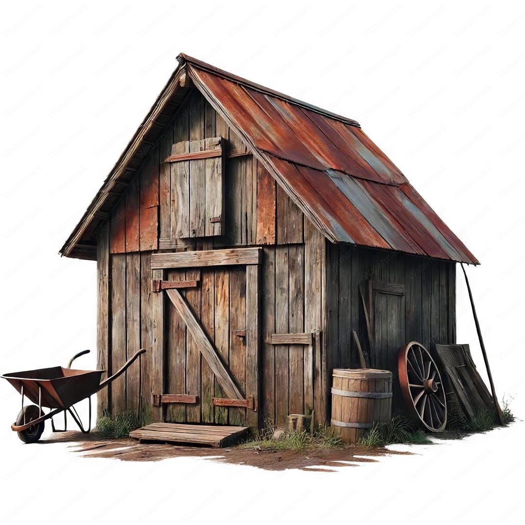 Vintage Farm Shed Clipart: Rustic Country Designs (digital Download) - Etsy