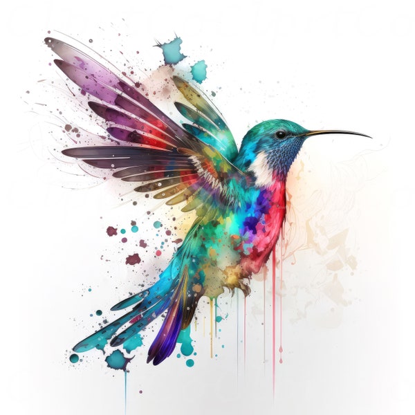 Hummingbird Art - Etsy