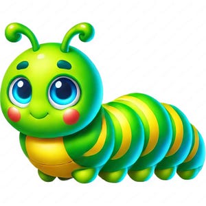 Caterpillar Clipart | Adorable Caterpillar Clipart Bundle | 10 High ...