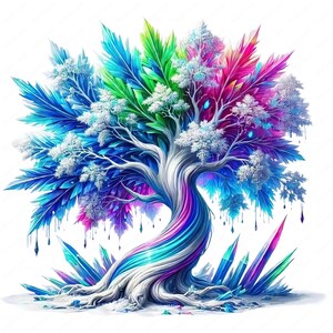 Magic Ice Tree Clipart | Frosty Magic Tree Clipart Bundle | 10 High ...