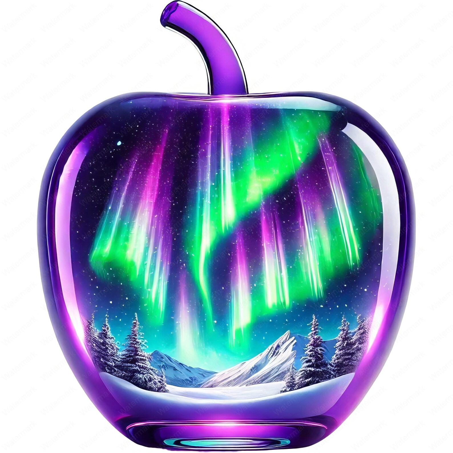 Winter Apple Clipart Bundle: Snowy Landscape Art (digital Download) - Etsy