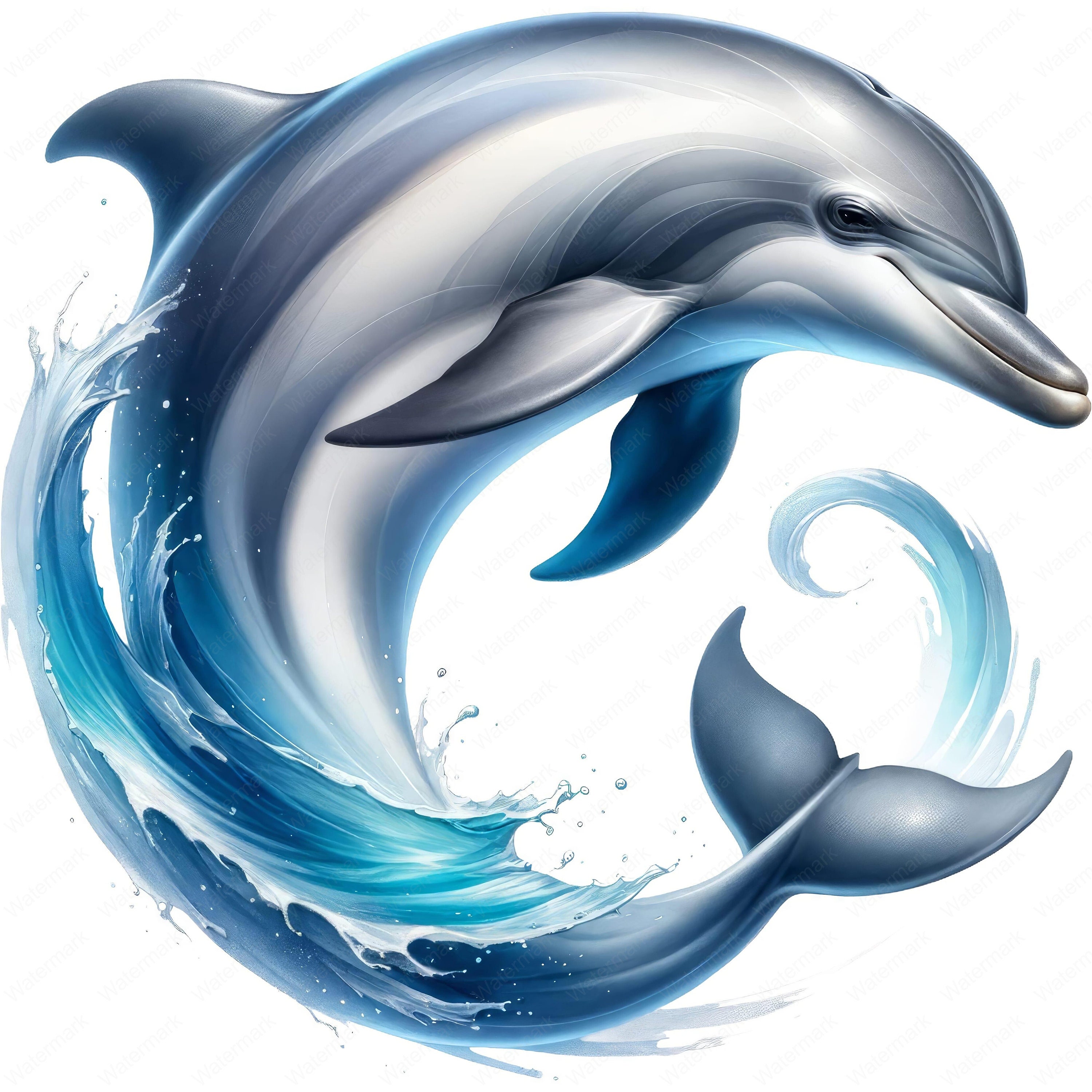 Playful Dolphin Clipart Bundle: Ocean Life Art (digital Download) - Etsy