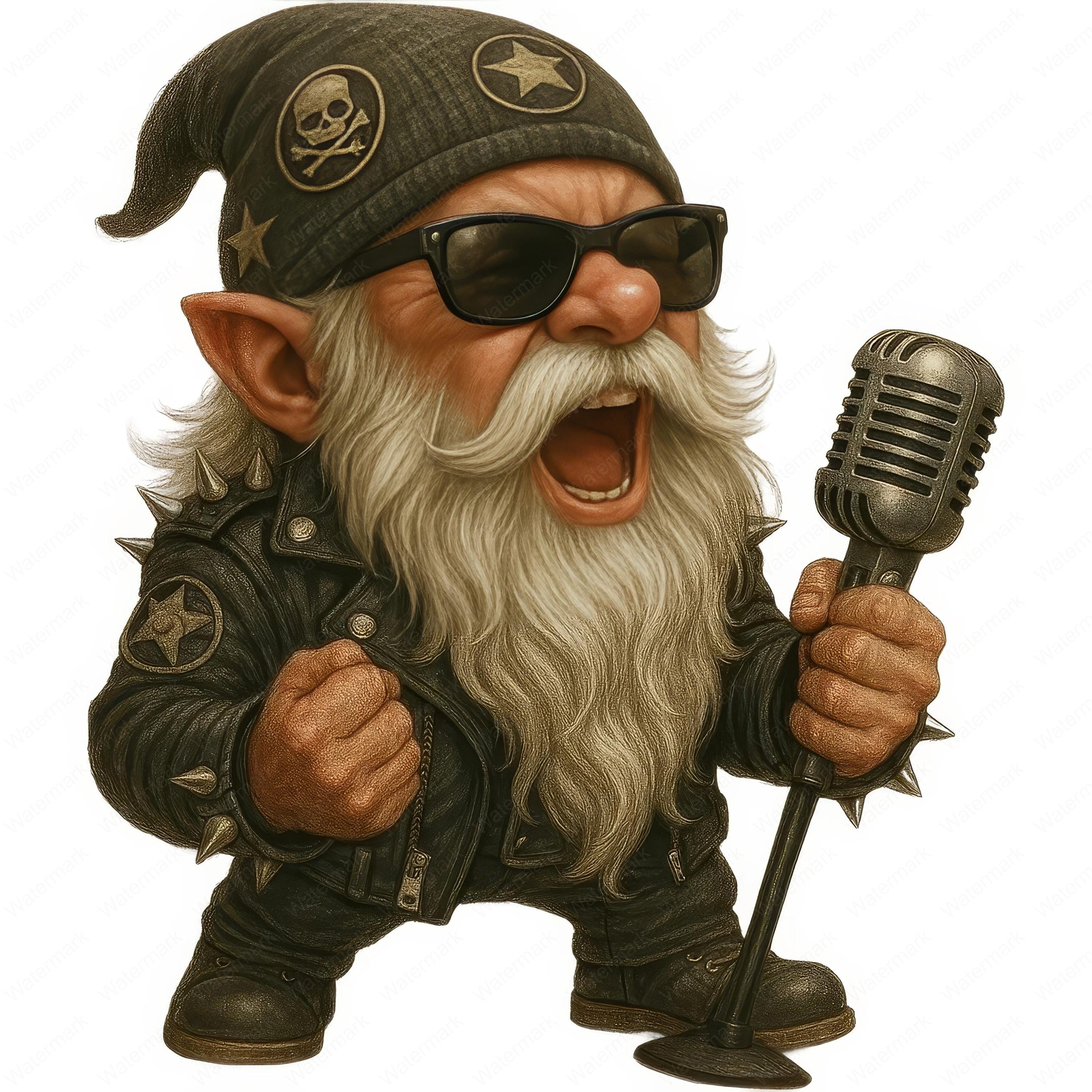 Rock Gnome Singer Clipart: Sublimation Designs (PNG, JPG, Digital ...