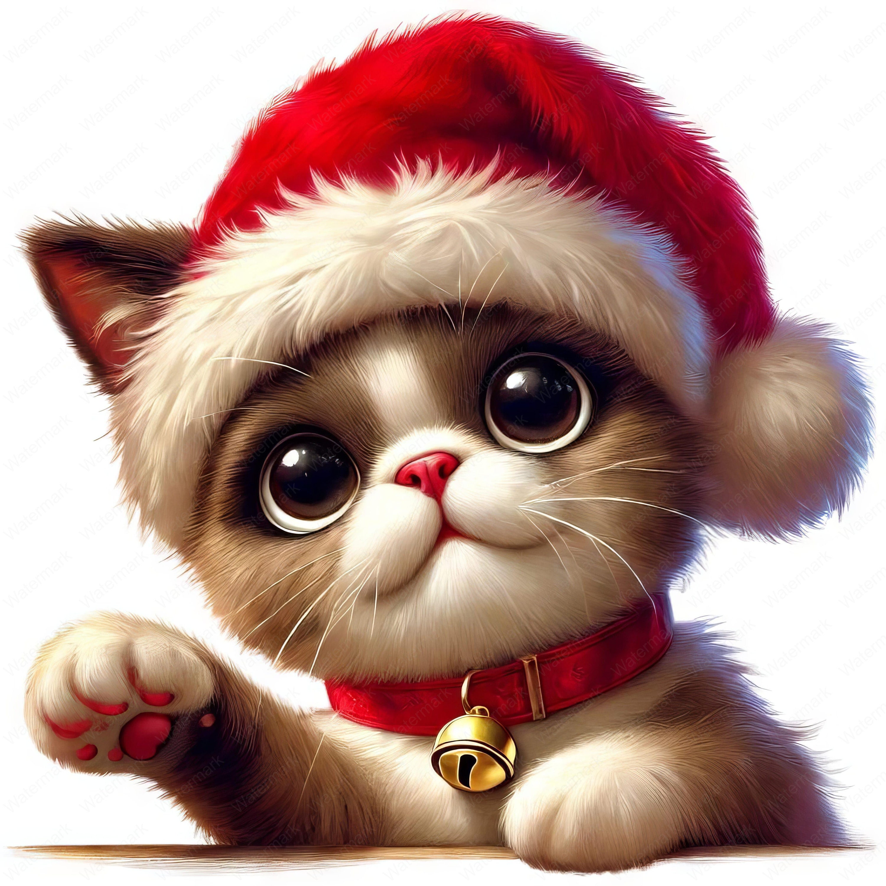 Christmas Cat Clipart Bundle | Holiday Designs (digital Download) - Etsy