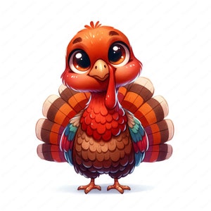 Cute Turkey Clipart Clipart Bundle 10 Adorable Images Thanksgiving Art ...