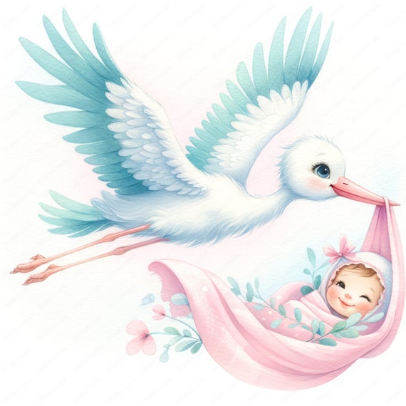Baby Stork Clip Art