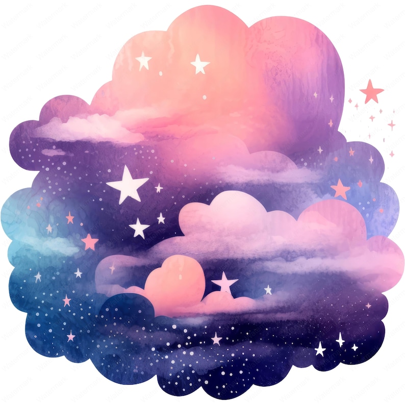 Starry Night Clipart Bundle: Dreamy Celestial Art (digital Download) - Etsy