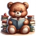 Teddy Bear Reading Clipart Clipart Bundle 10 Cozy Images Childhood Art ...