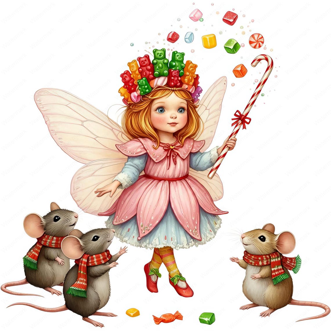 Whimsical Candy Fairy Clipart: Fantasy Art Printables (digital Download ...