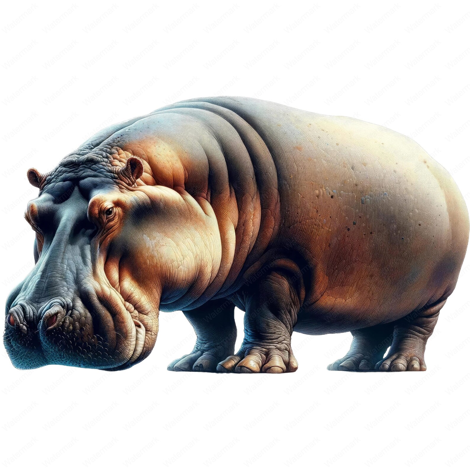 Hippo Clipart Bundle | River Art Printables (digital Download) - Etsy