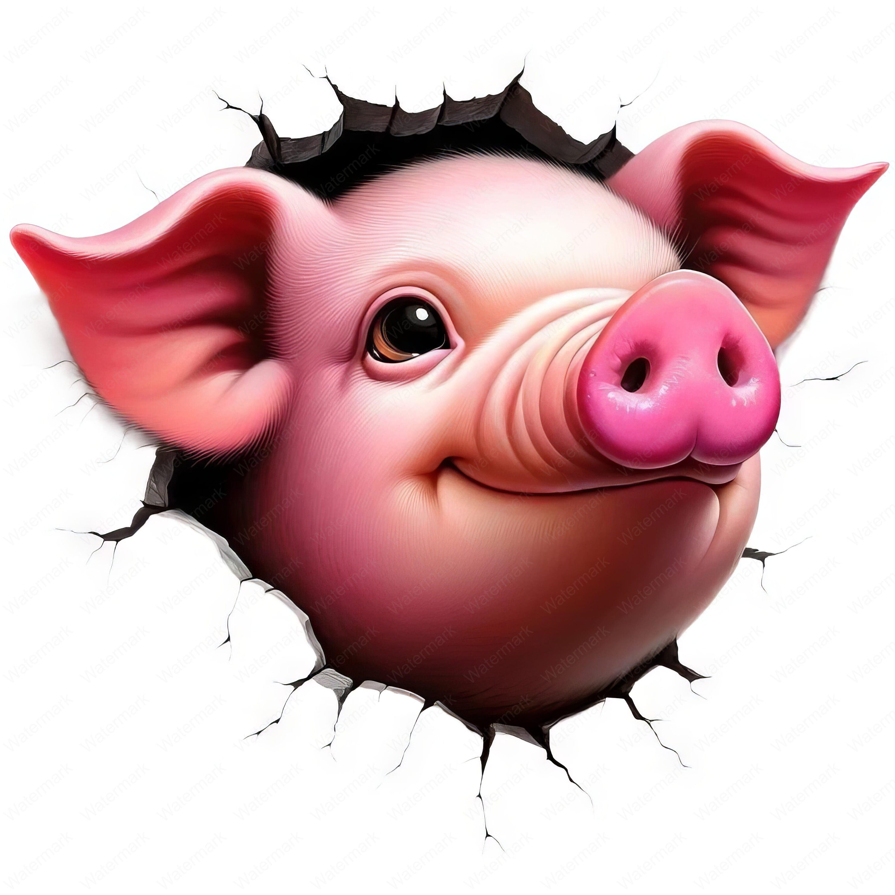 Funny Pig Clipart Bundle | Animal Designs (digital Download) - Etsy UK
