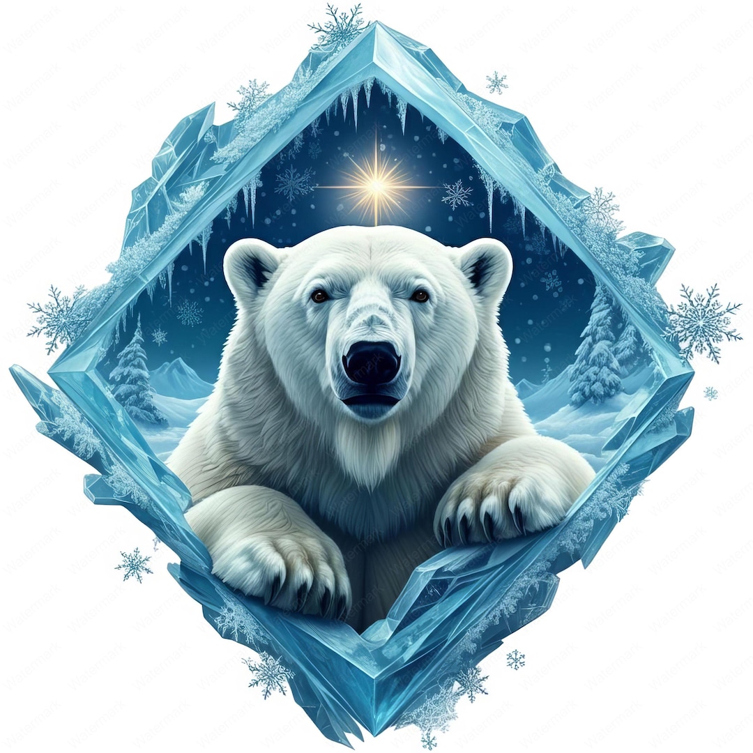 Polar Bear Clipart | Winter Holiday PNG Bundle | 10 High Quality ...