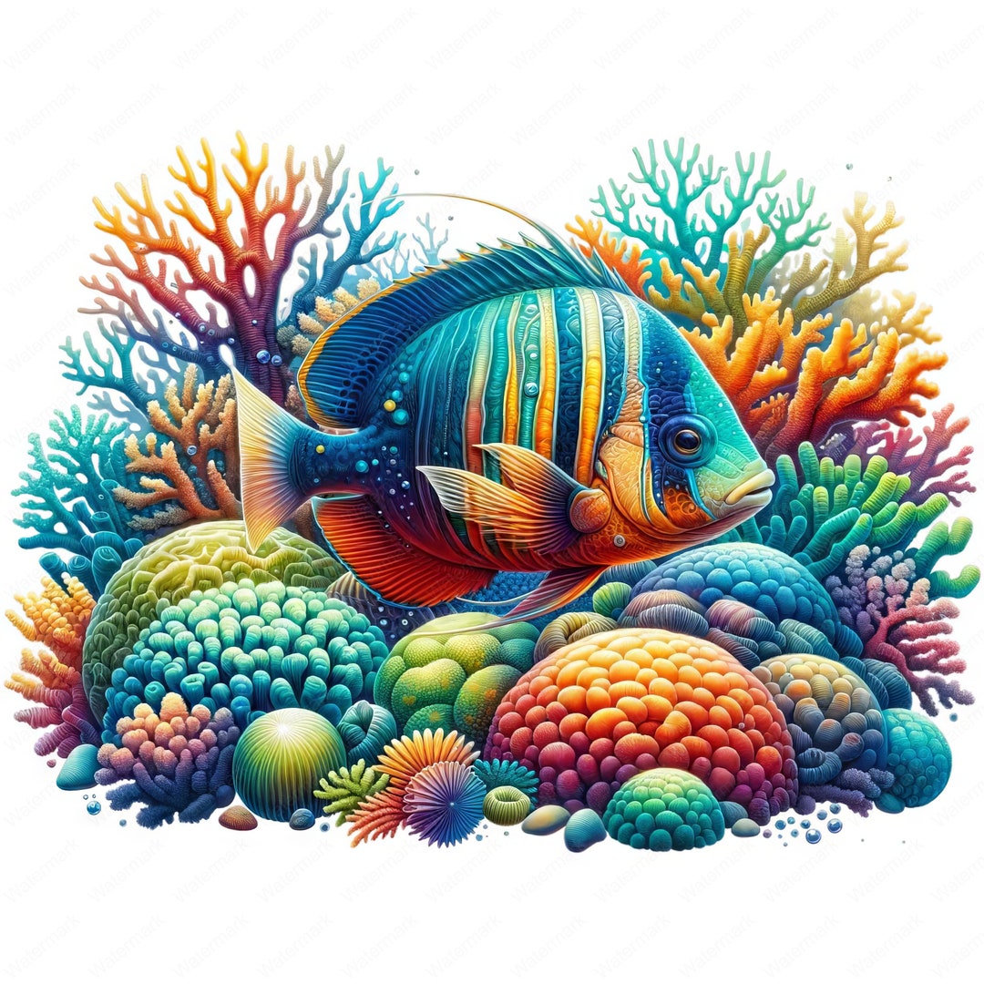 Ocean Fish Clipart | Vibrant Ocean Fish Clipart Bundle 04 | High ...
