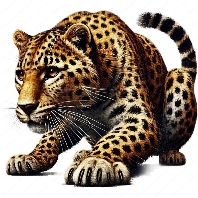 Leopard Clipart: Realistic Big Cat PNG Bundle (digital Download) - Etsy