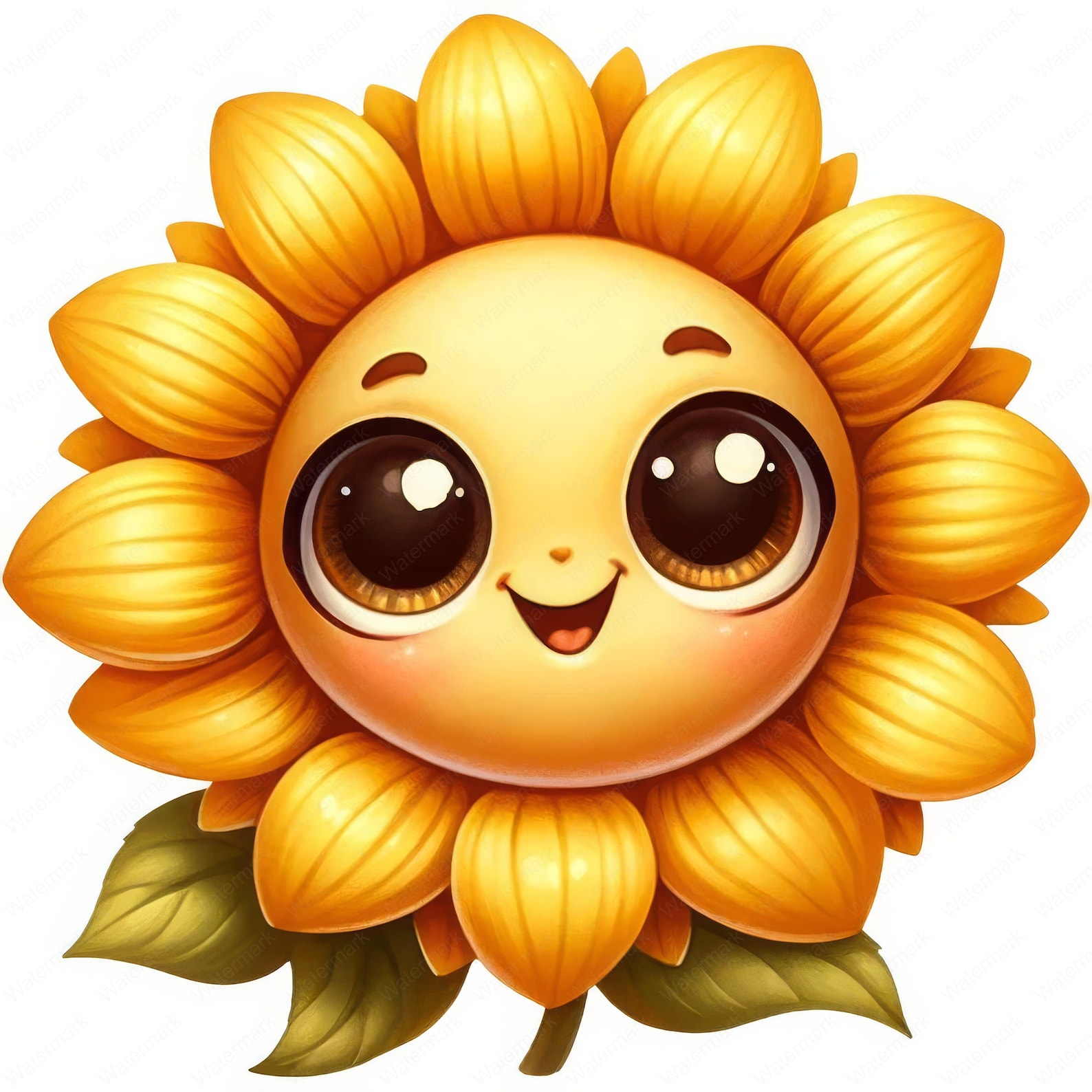 Sunflower Smiley Face Clipart Bundle | Cheerful Flower Art (digital ...