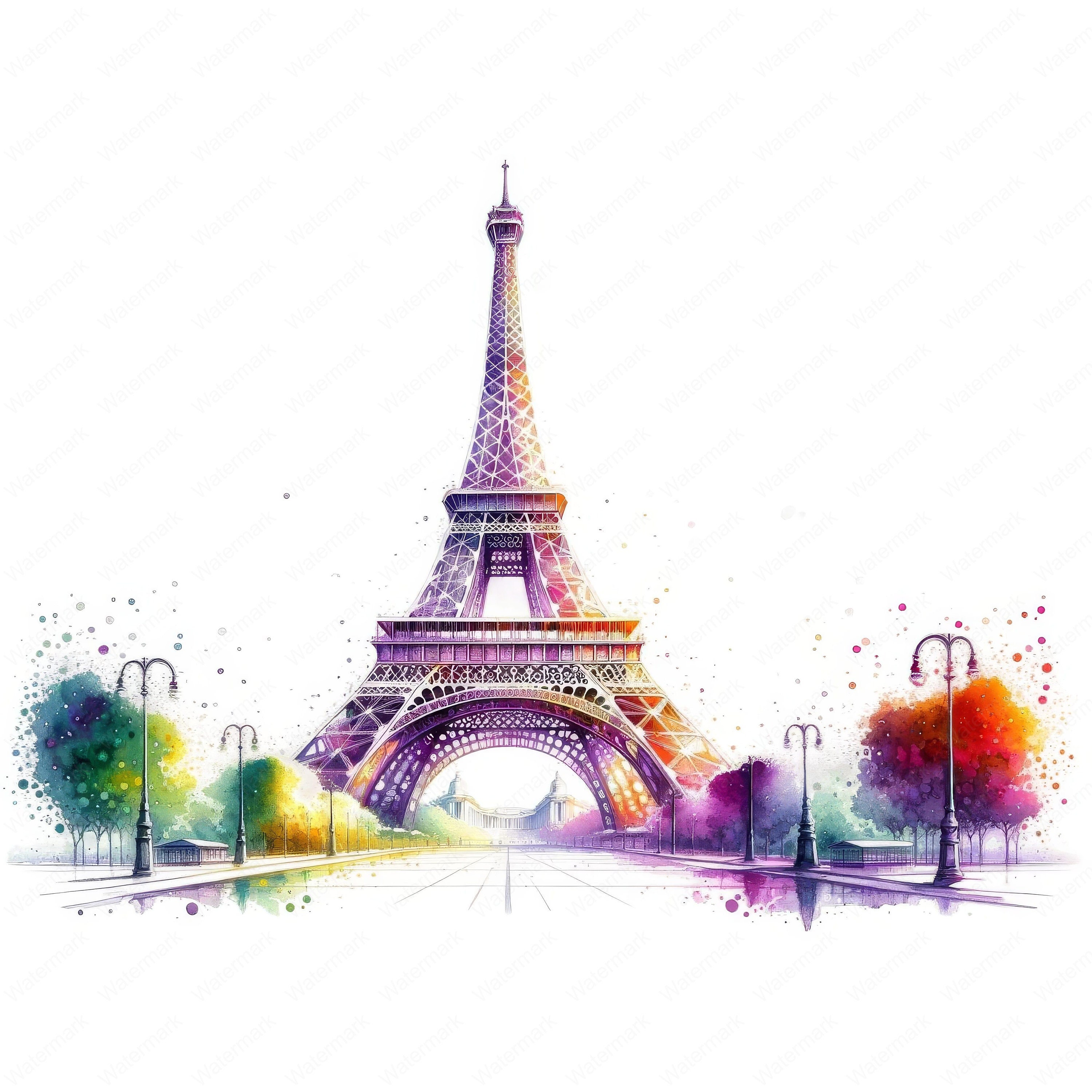 Eiffel Tower Clipart Bundle: Paris Art Printables (digital Download) - Etsy