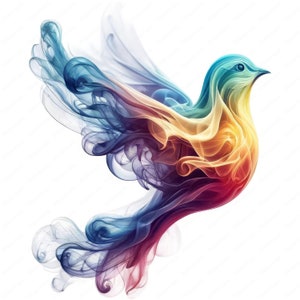 Smoke Bird Clipart | Ethereal Smoke Bird Clipart Bundle | 10 High ...