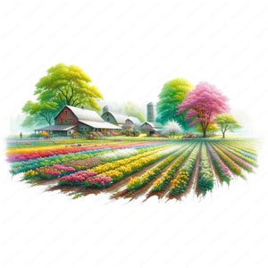Spring Farm Clipart | Lively Spring Farm Clipart Bundle | 10 High ...