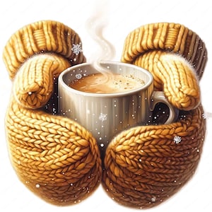 Winter Hot Drinks Clipart | Cozy Winter Hot Drinks Clipart Bundle | 10 ...