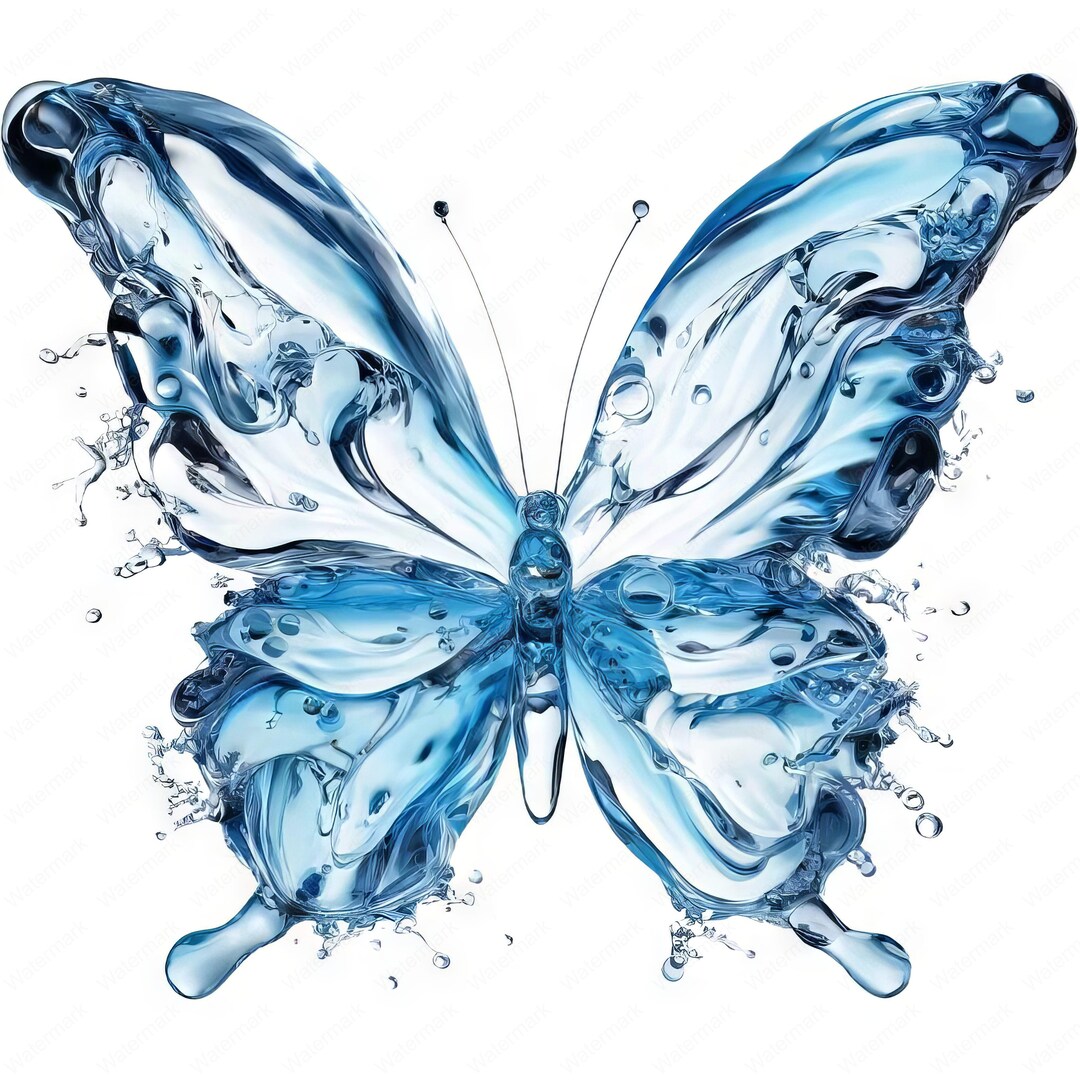 Aqua Butterfly Clipart | Dynamic Water Butterfly Clipart Bundle | 10 ...