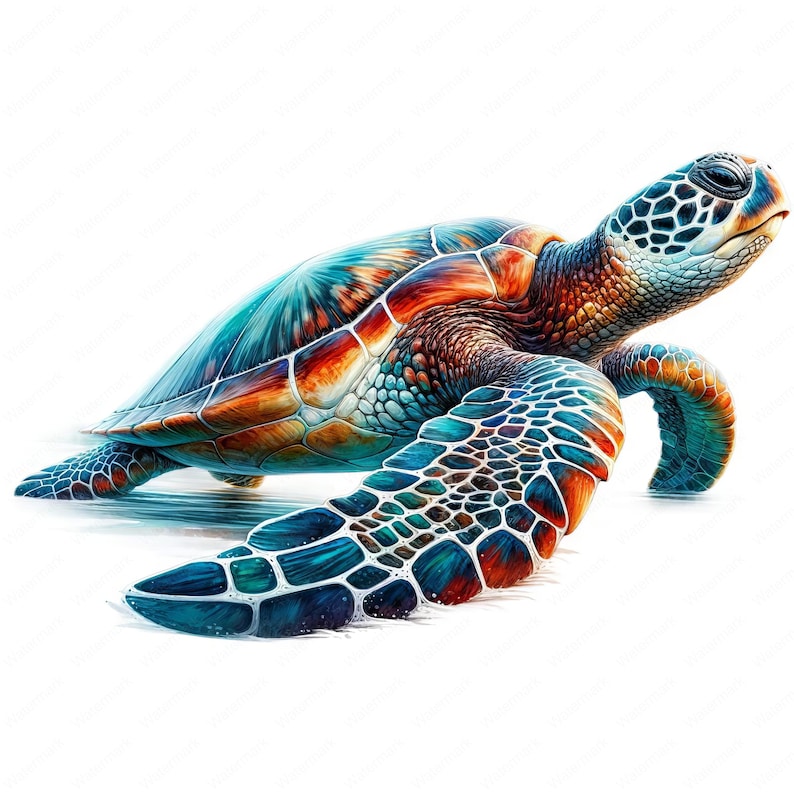 Sea Turtle Clipart Bundle | Ocean Life Art, High-quality (digital ...