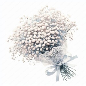 Baby Breath Bouquet Clipart 10 High-quality Images Wall Art Paper Craft ...