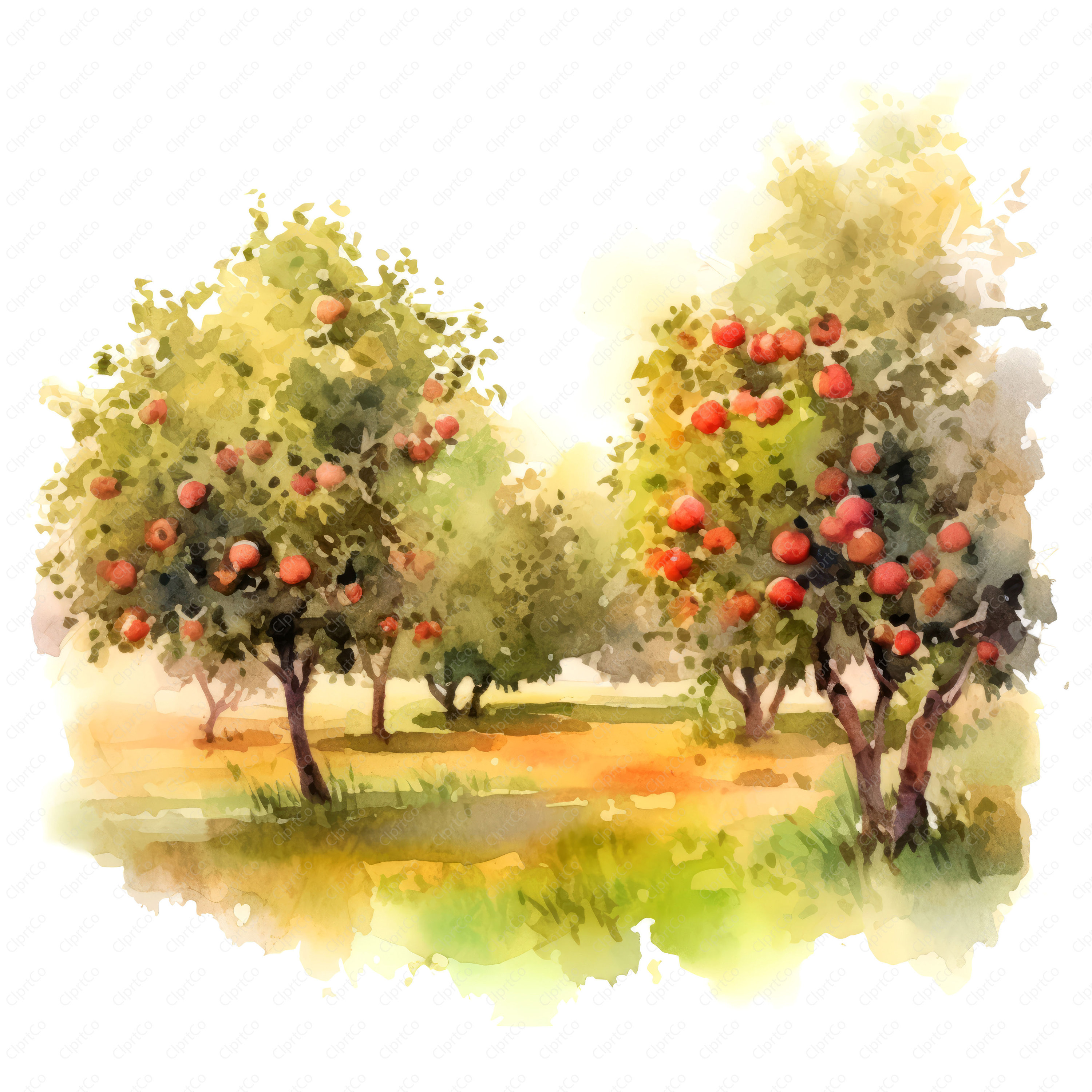 Apple Orchard Painting