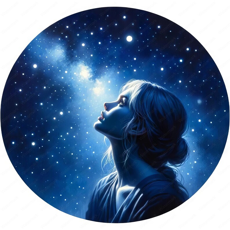 Dreamy Night Sky Clipart Bundle: Celestial Art Designs (digital ...